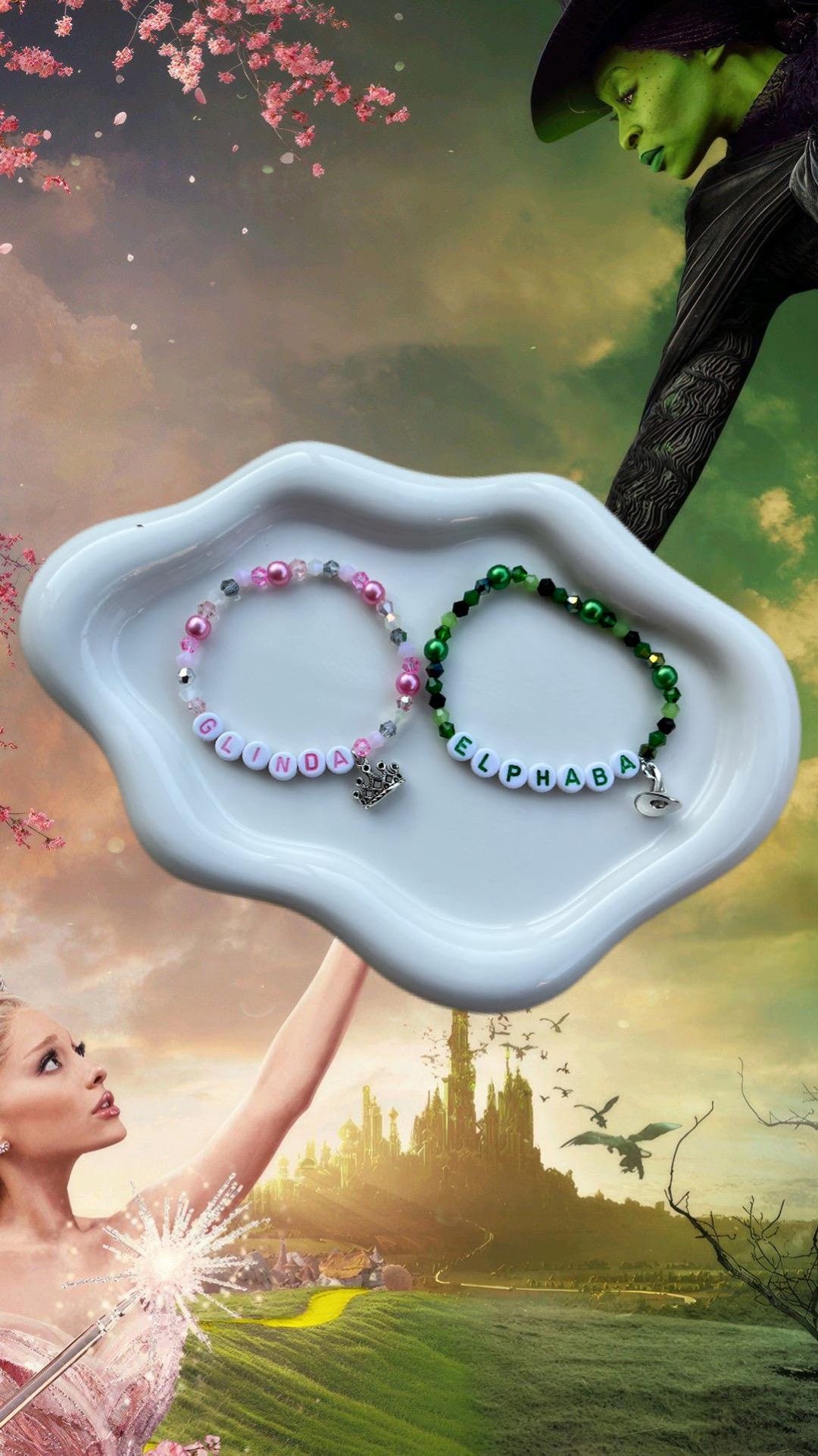 Wicked Glinda / Elphaba Matching Friendship Bracelets - Etsy