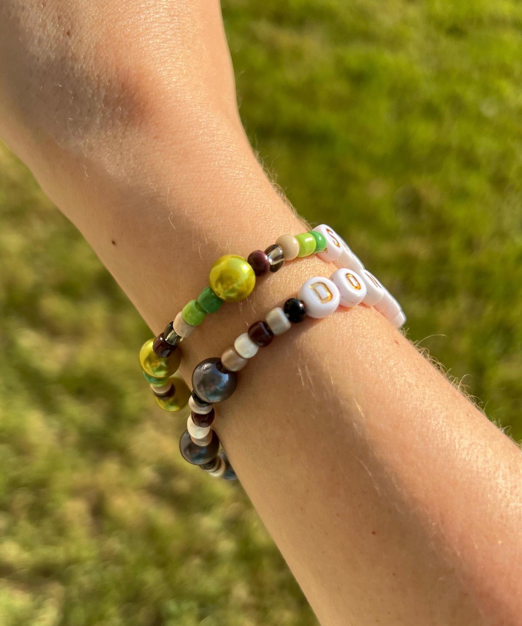 Shrek and Donkey BFF Handmade Beaded Bracelets - Etsy