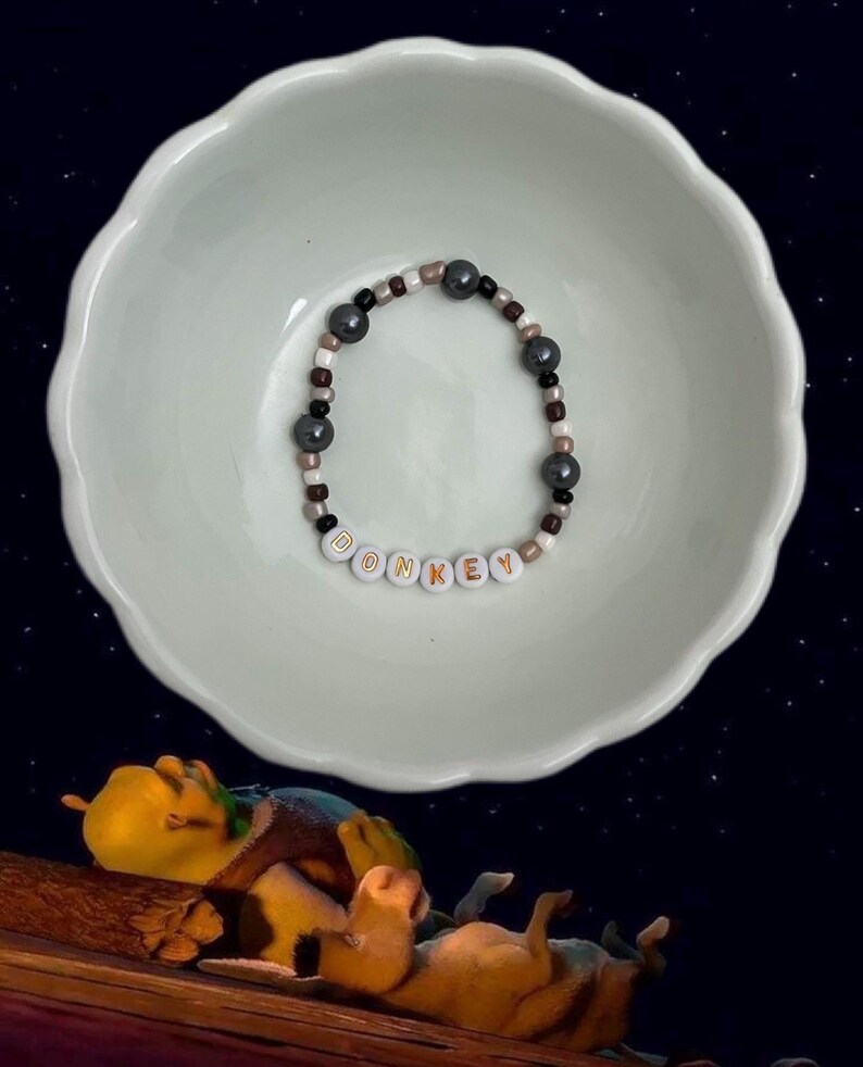 Shrek and Donkey BFF Handmade Beaded Bracelets - Etsy