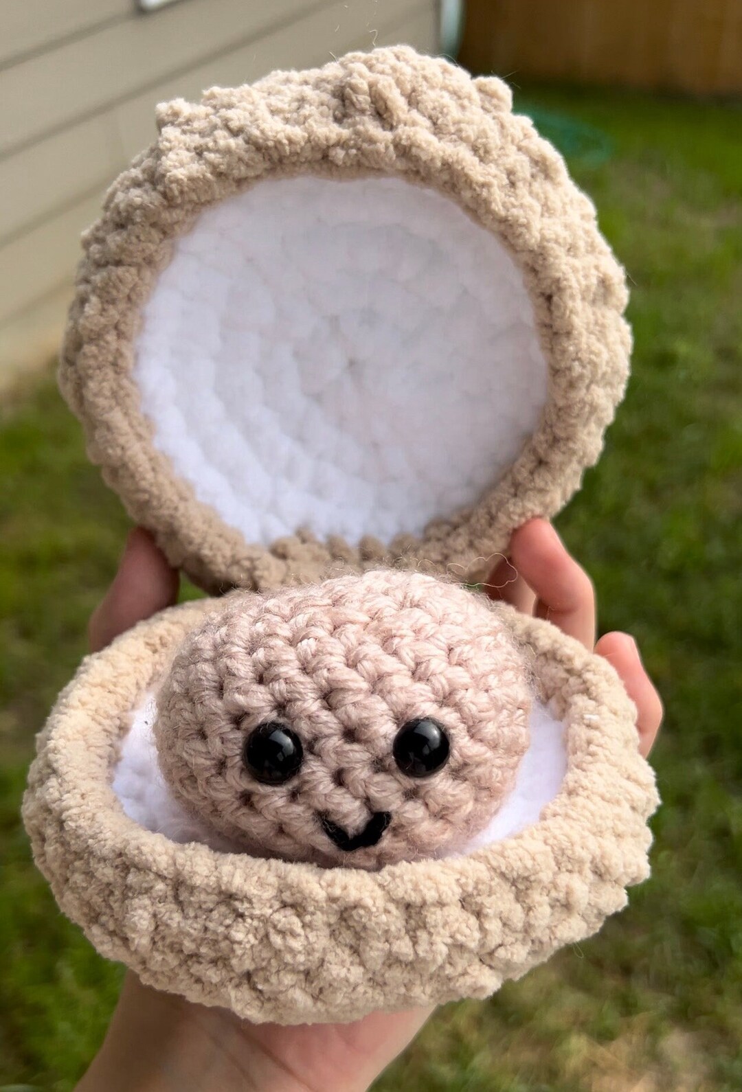 Clam With Pearl Crochet Plush - Etsy