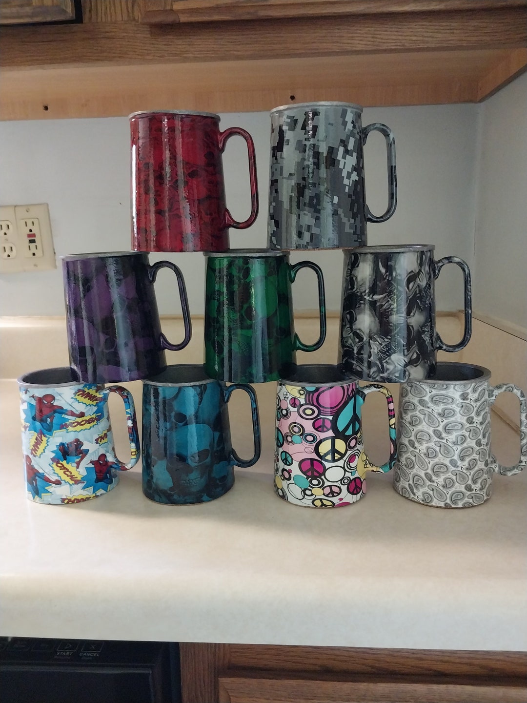 Hydro Dipped Mugs - Etsy
