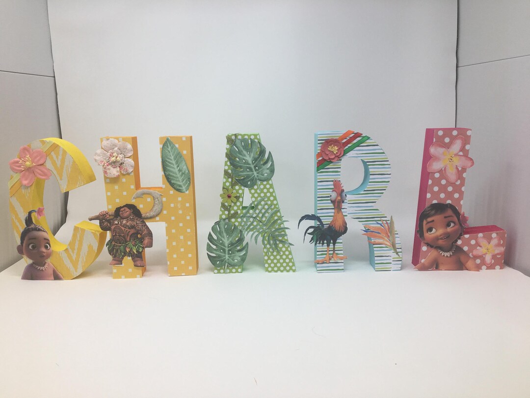 Maui Custom Name, Moana Letters, Moana II Letters, Moana Birthday ...