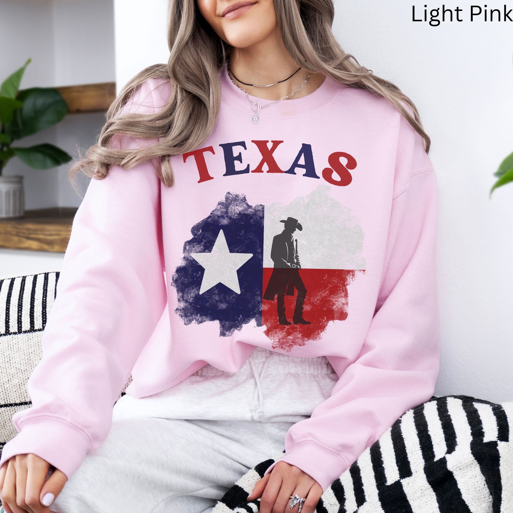 Texas Crewneck Sweatshirt, Texas Flag Sweatshirt, State of Texas ...