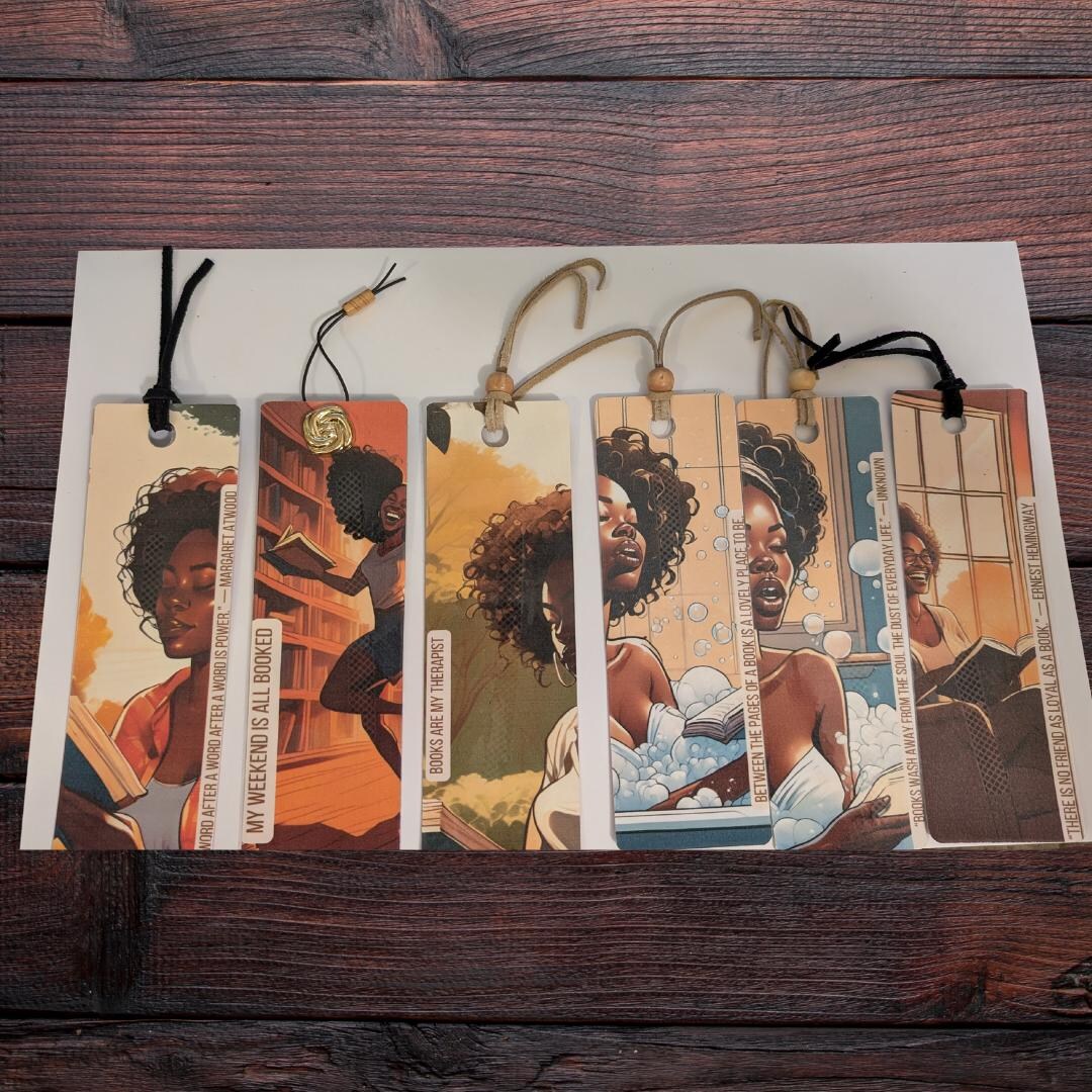 BOOKMARKS, Handmade African American Bookmarks Earth Toned, Laminated ...