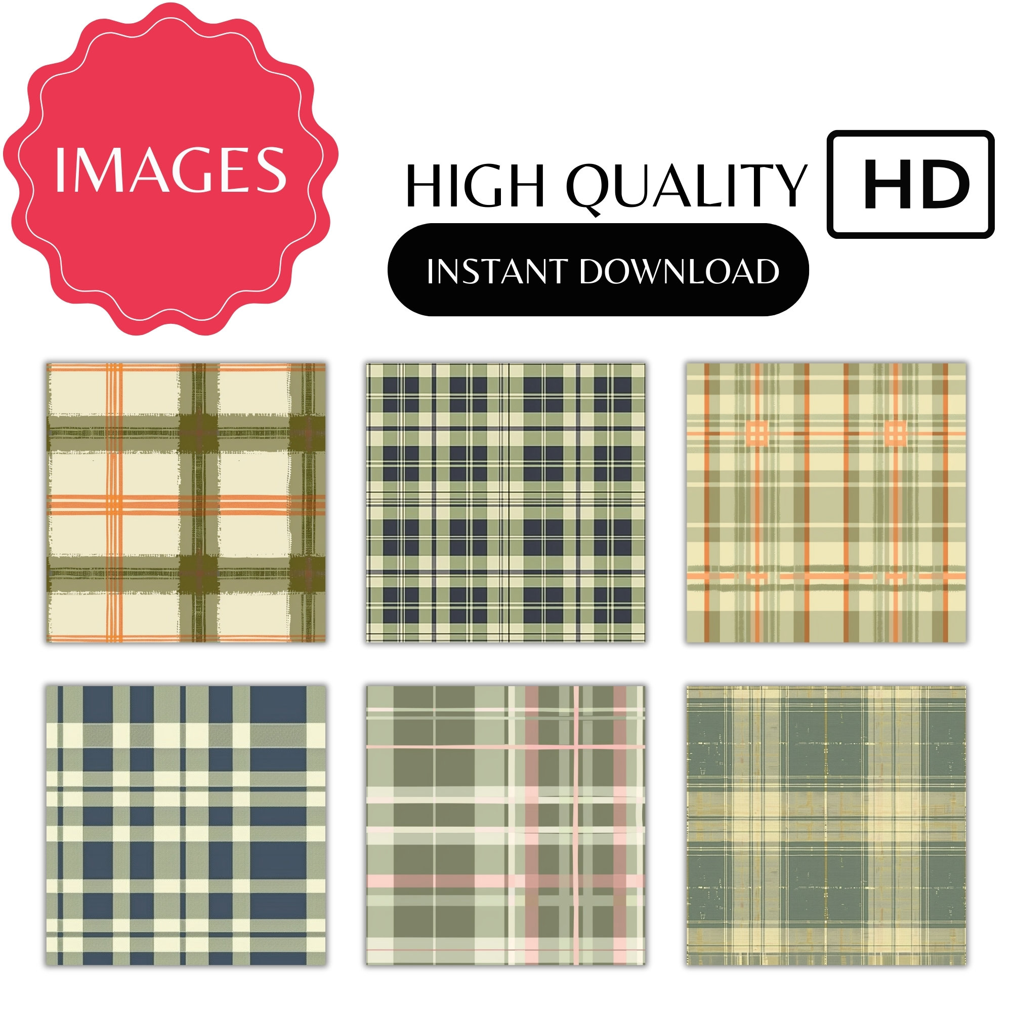Sage Green Plaid Seamless Pattern Collection - Unique Designs for ...