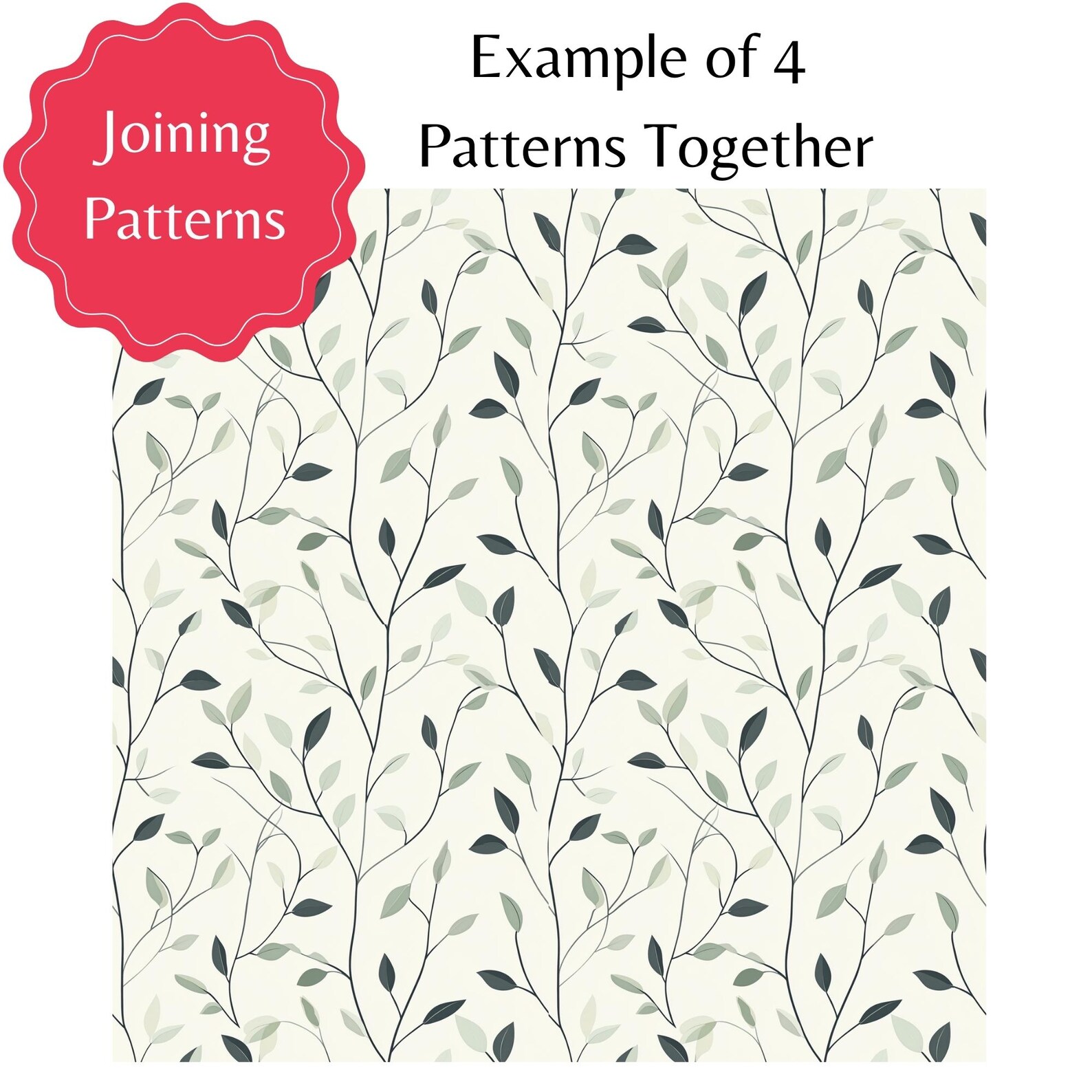 Nature Inspired Line Art Seamless Pattern Collection | Minimalist ...