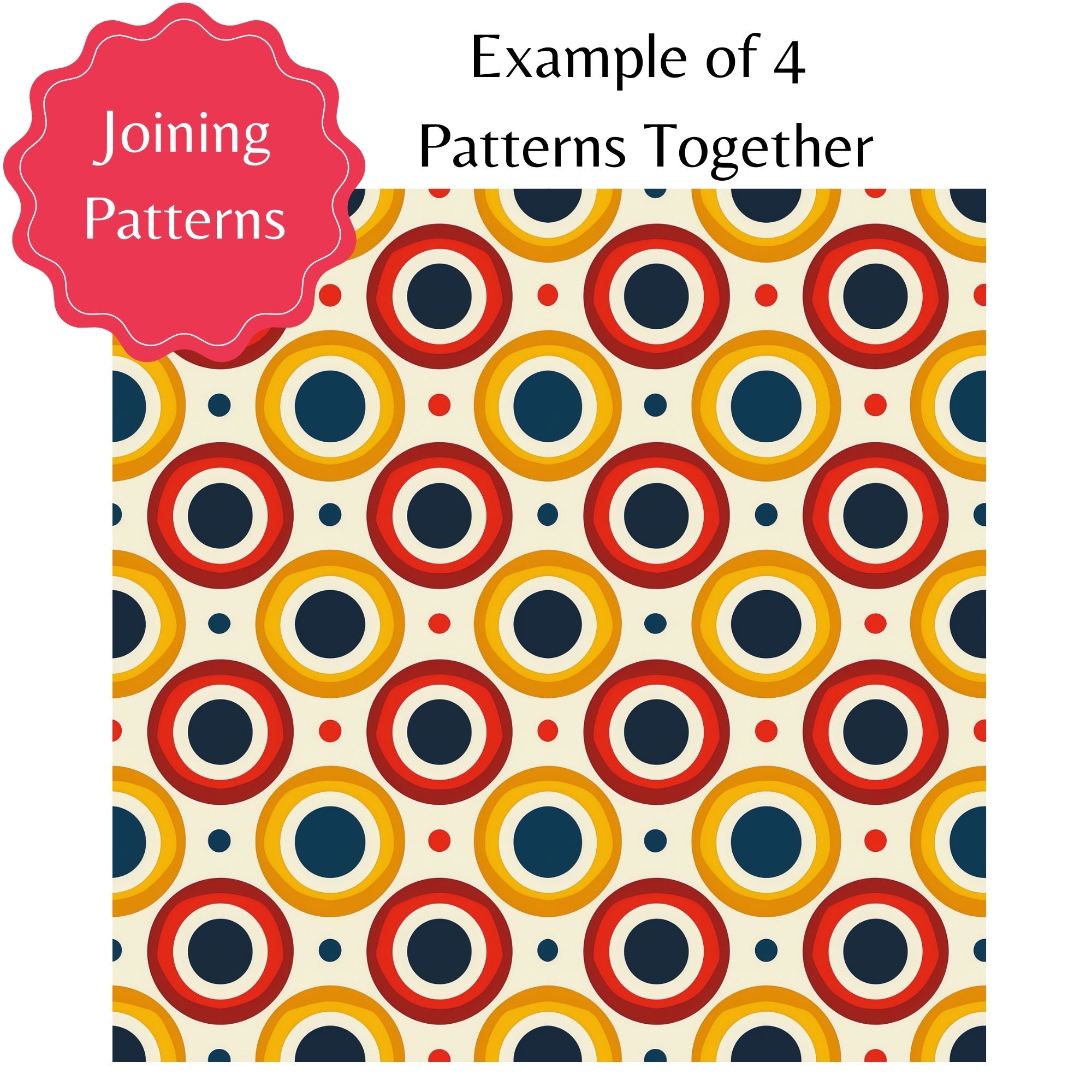 Bold Geometric Shapes Seamless Digital Patterns | Triangles, Squares ...