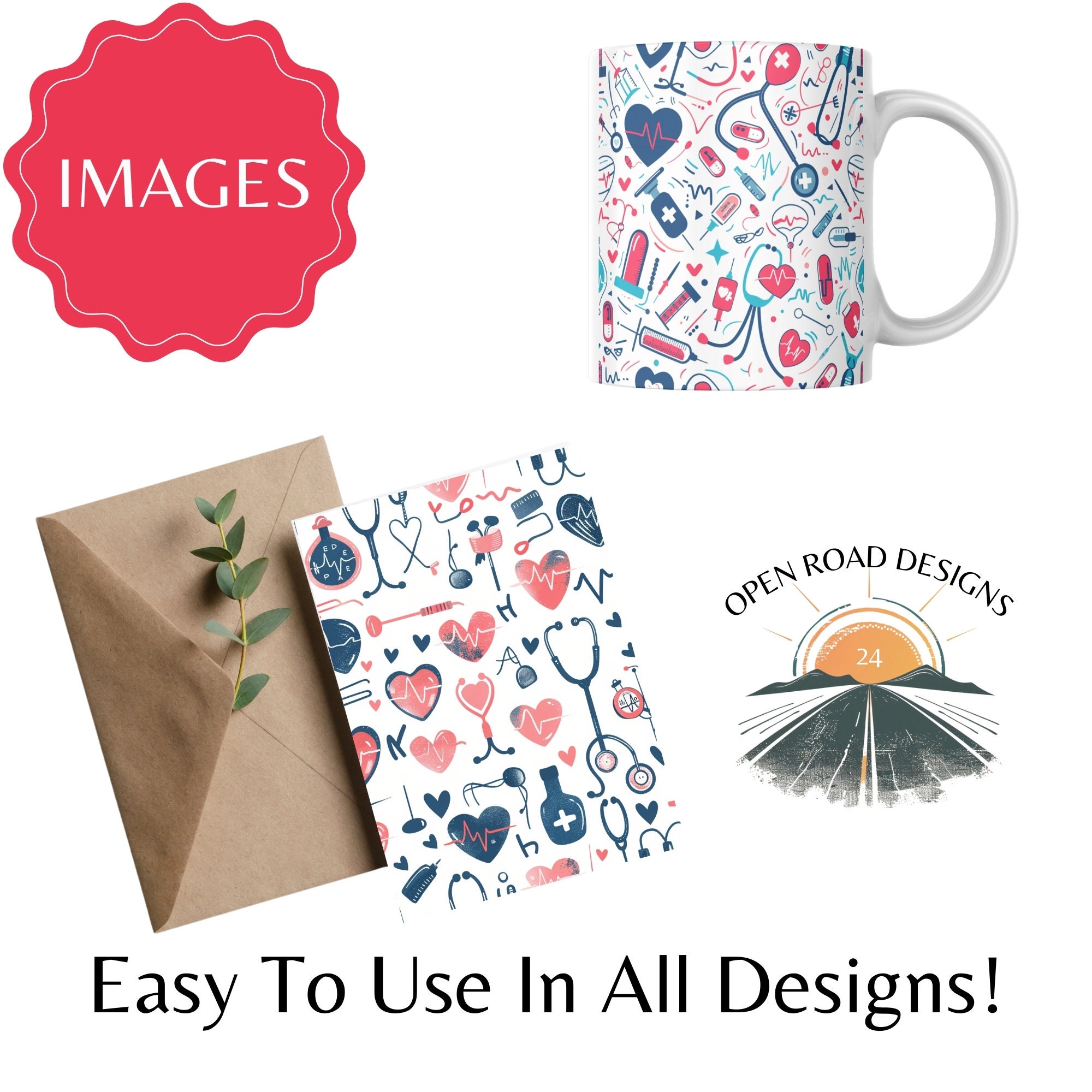 Heartfelt Nurse Care: Whimsical Nurse & Healthcare Patterns Bundle ...