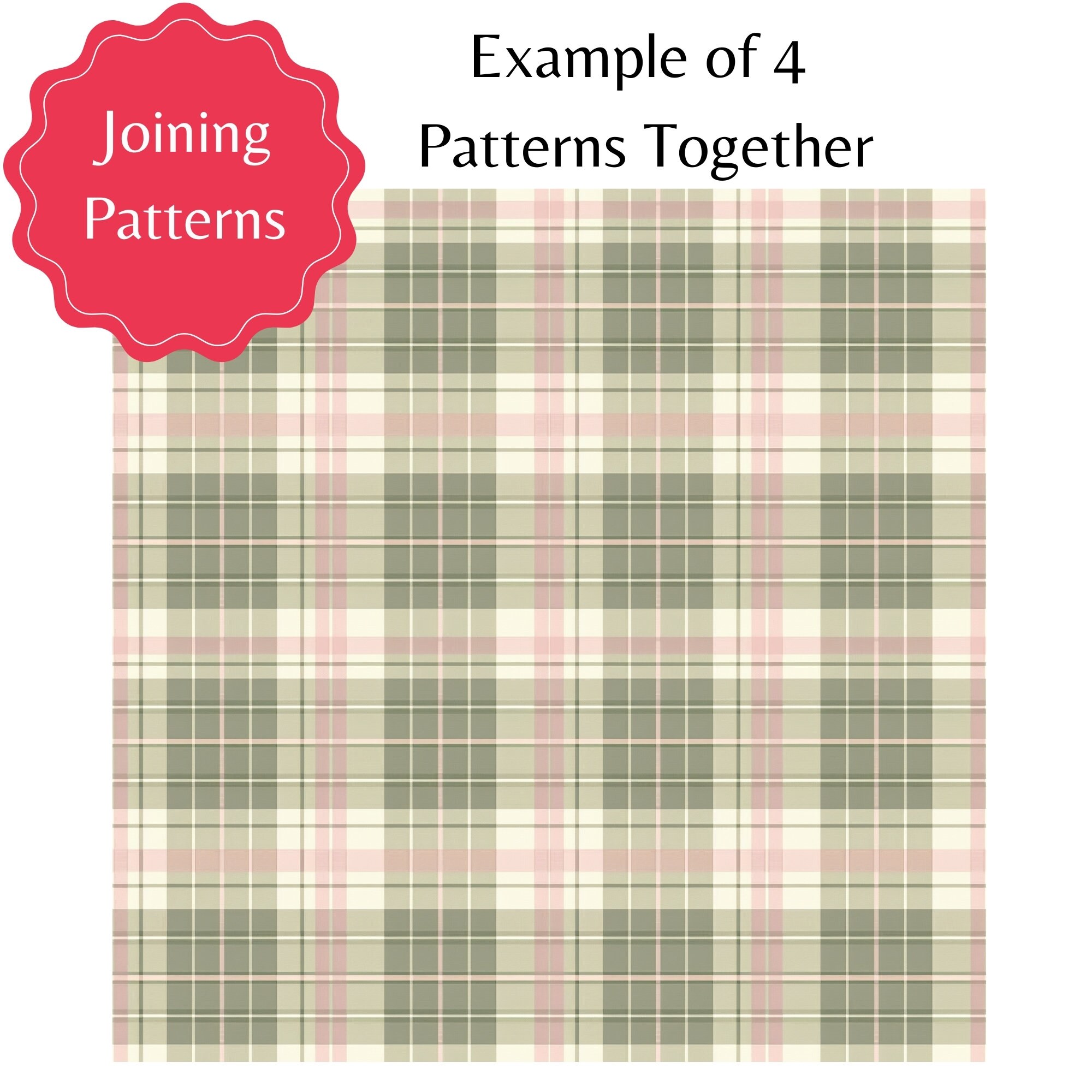 Sage Green Plaid Seamless Pattern Collection - Unique Designs for ...