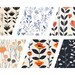 Nordic Flowers Minimalist Seamless Pattern Designs | Digital Paper for ...
