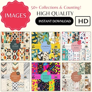Seamless Pattern Bundle | Whole Shop | 600+ Digital Papers & Growing ...