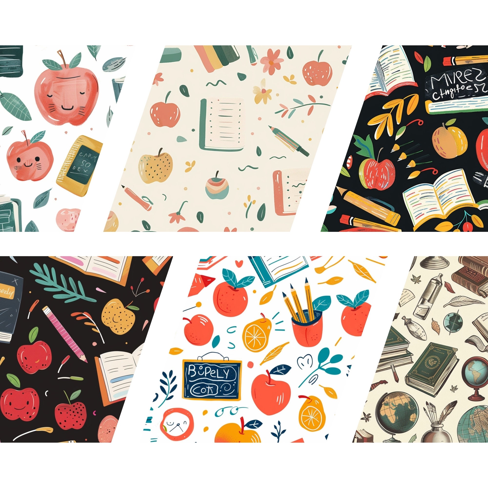 School Teacher Seamless Pattern | Learning in Color: Vibrant Teacher ...