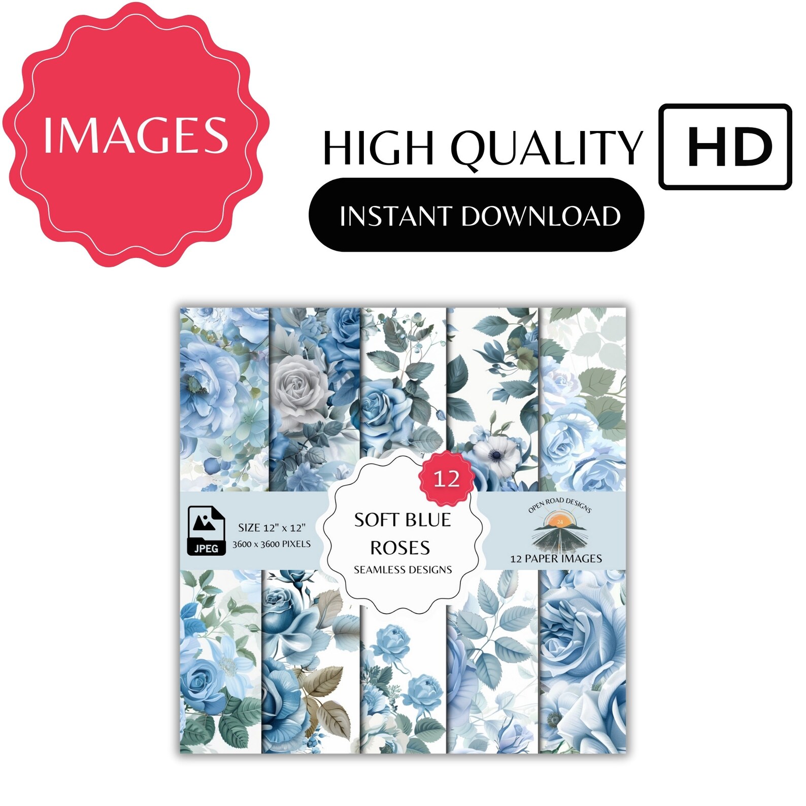 Classic Floral Seamless Patterns Huge Bundle Seamless Digital Paper ...
