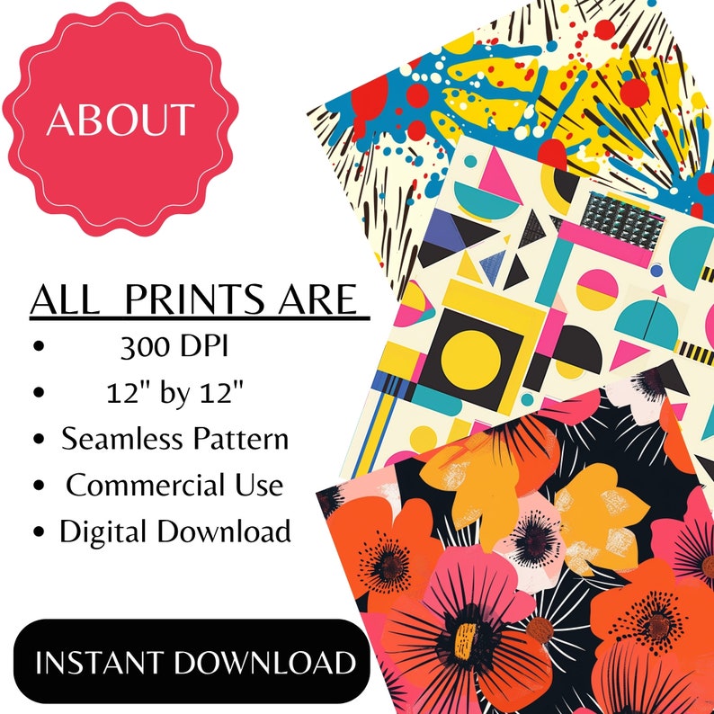 Retro Revival Seamless Patterns - Vintage 80s and 90s Aesthetics, Bold ...