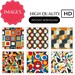 Bold Geometric Shapes Seamless Digital Patterns Triangles, Squares ...