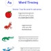 Kids Colorful Word Tracing Sheets A-C , Kids Activity Worksheets - Etsy