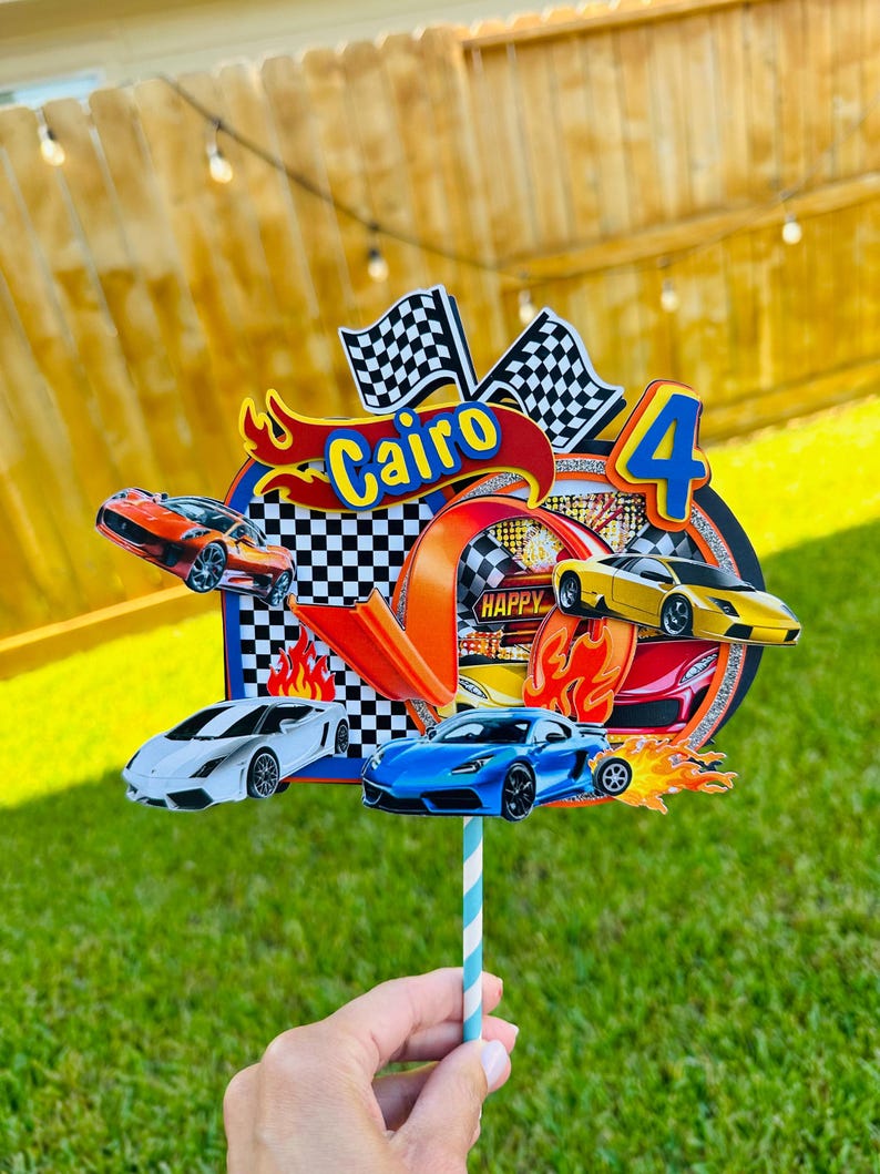 Racing Cake Topper - Etsy