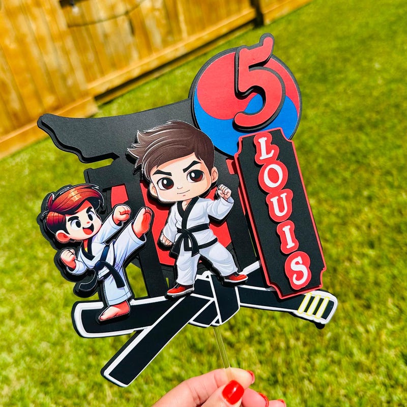 Karate Cake Topper - Etsy