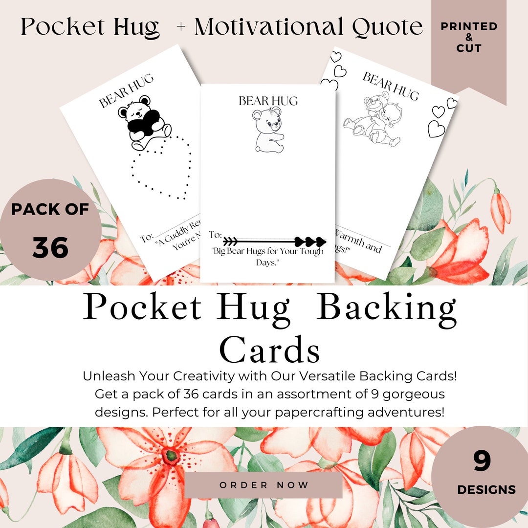 Bear Hugs Pocket Hug Cards | 36-pack | Quality Cards for Sending Love ...