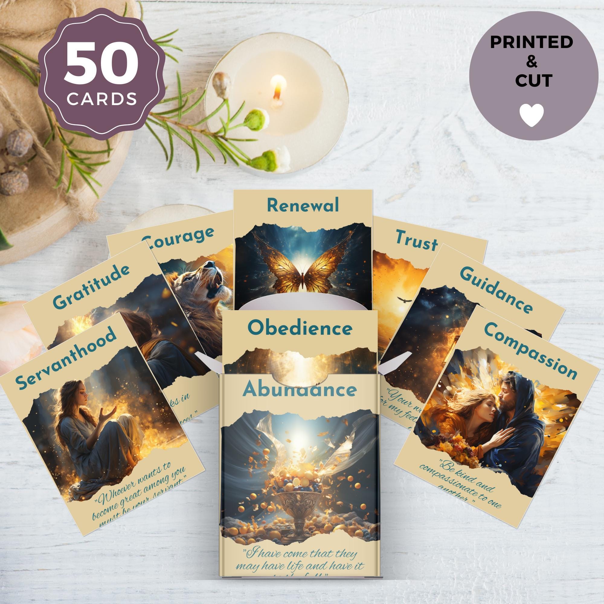 Devine Revelation Oracle Cards 50 Pack for Christian Healing ...