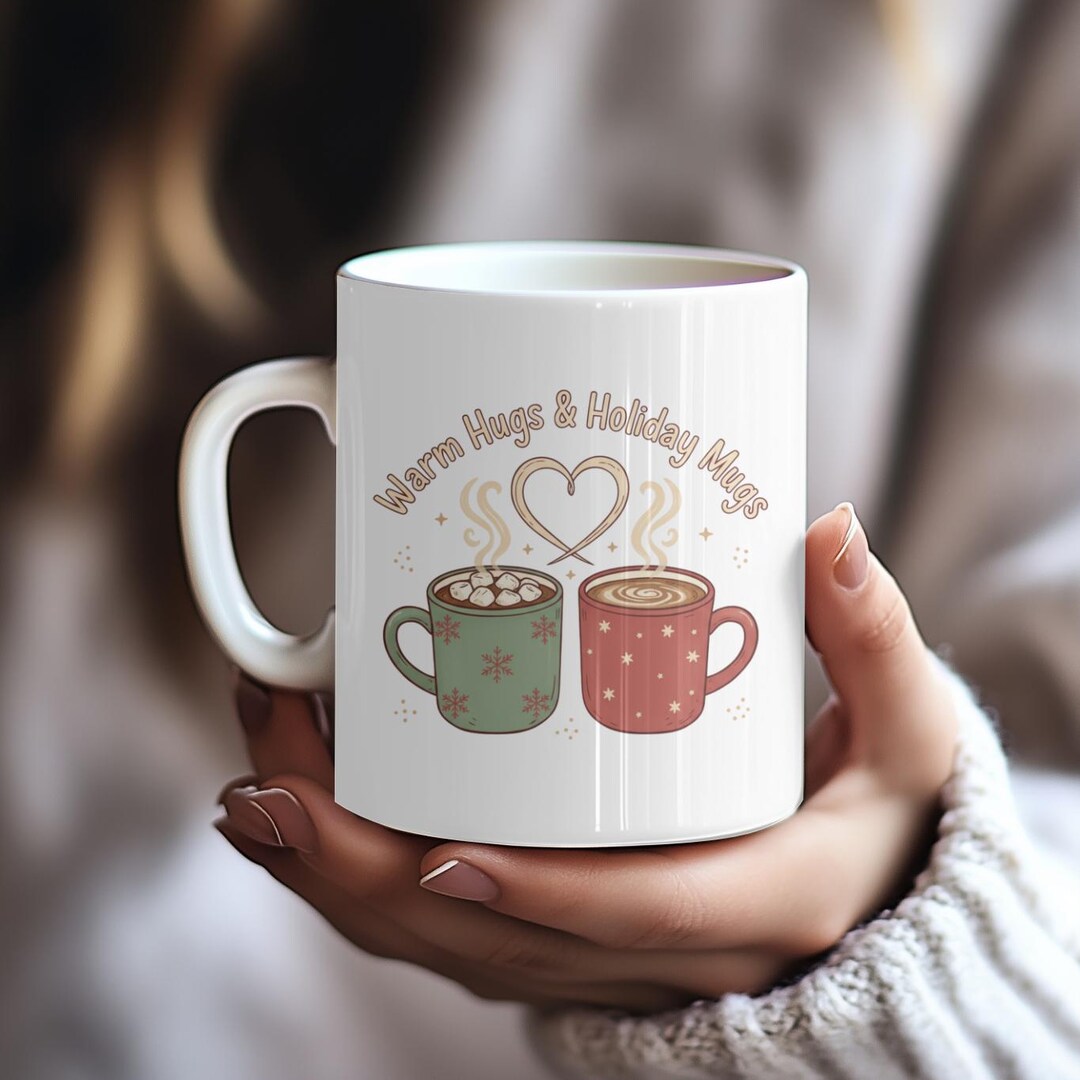 Christmas Hot Chocolate Mug | Warm Hugs Coffee Cup Gift - Etsy