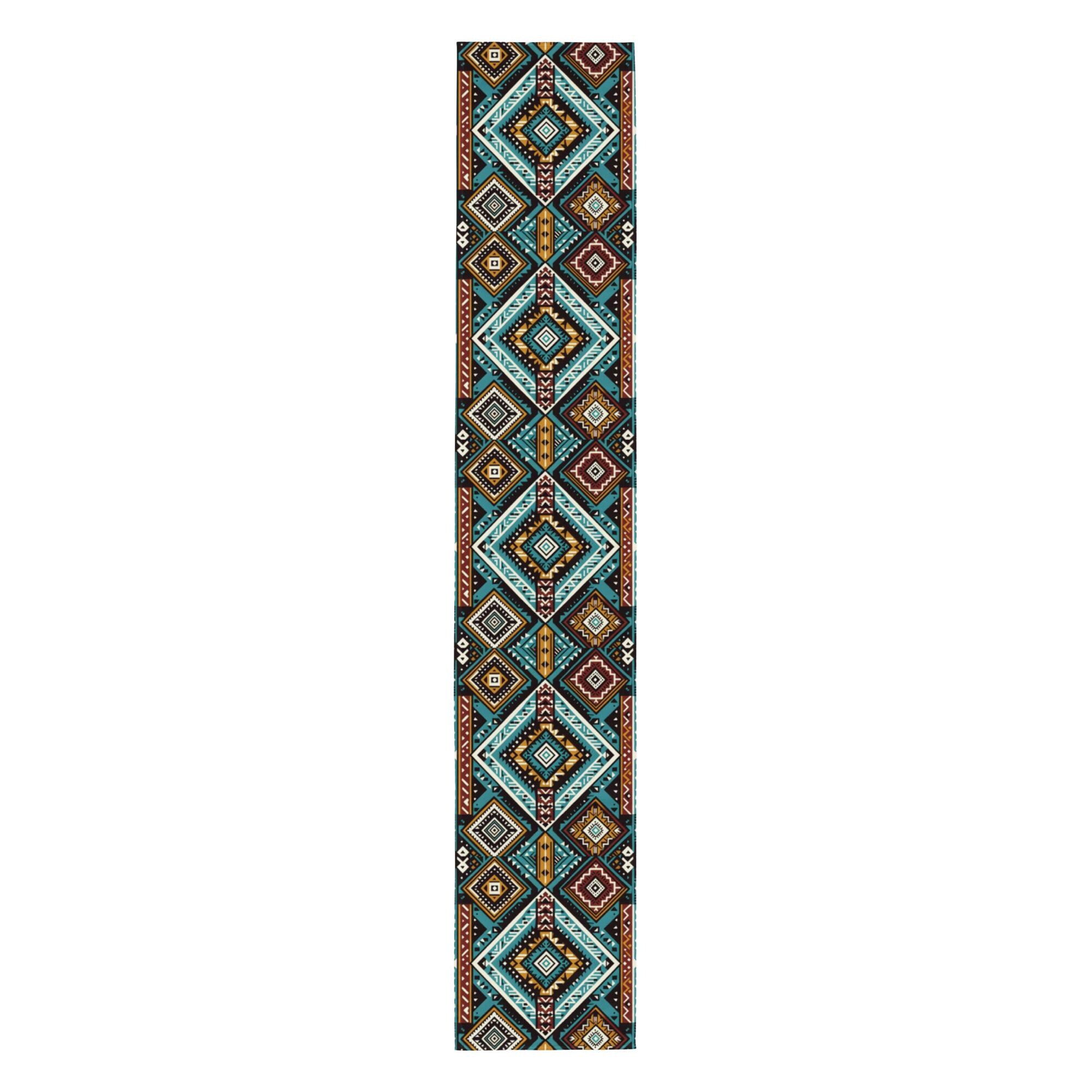 African Print Table Runner: Ndebele Geometric Boho Decor - Etsy