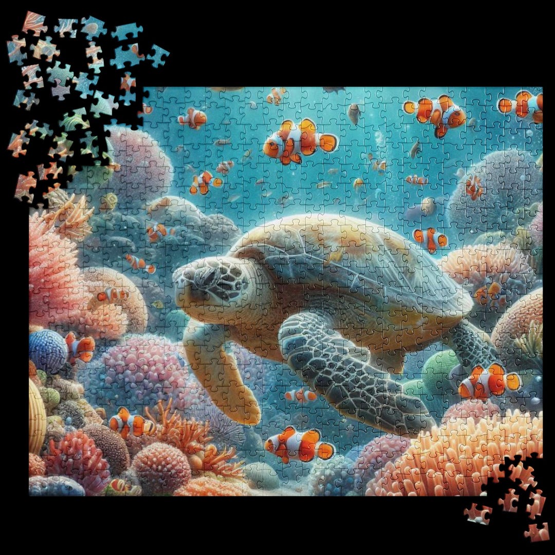 Ocean Puzzle | Sea Turtle Puzzle | Underwater Scene | 520 & 252 Piece ...