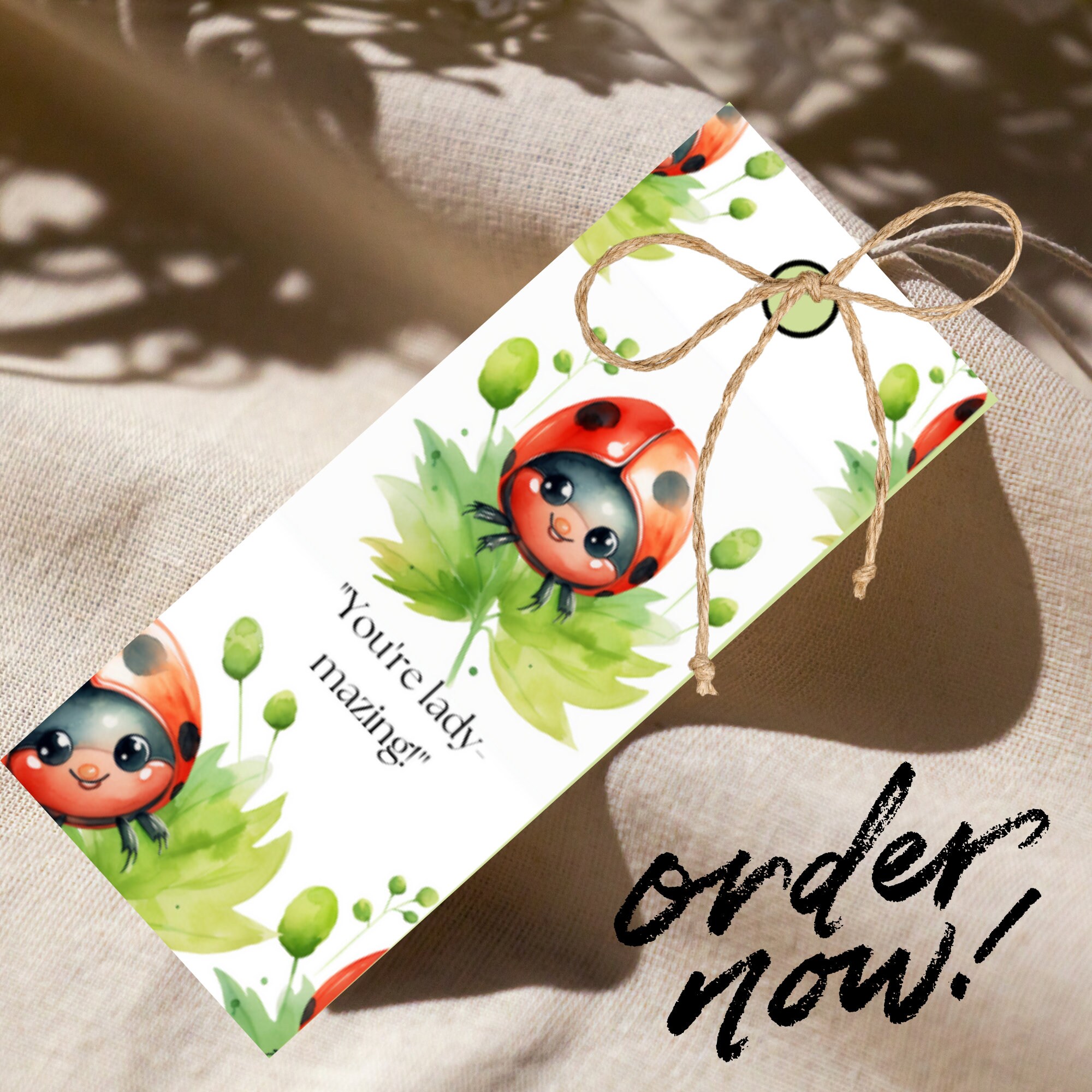 Set of 50 Ladybug Gift Tags Cute & Lucky Labels for Birthdays and ...
