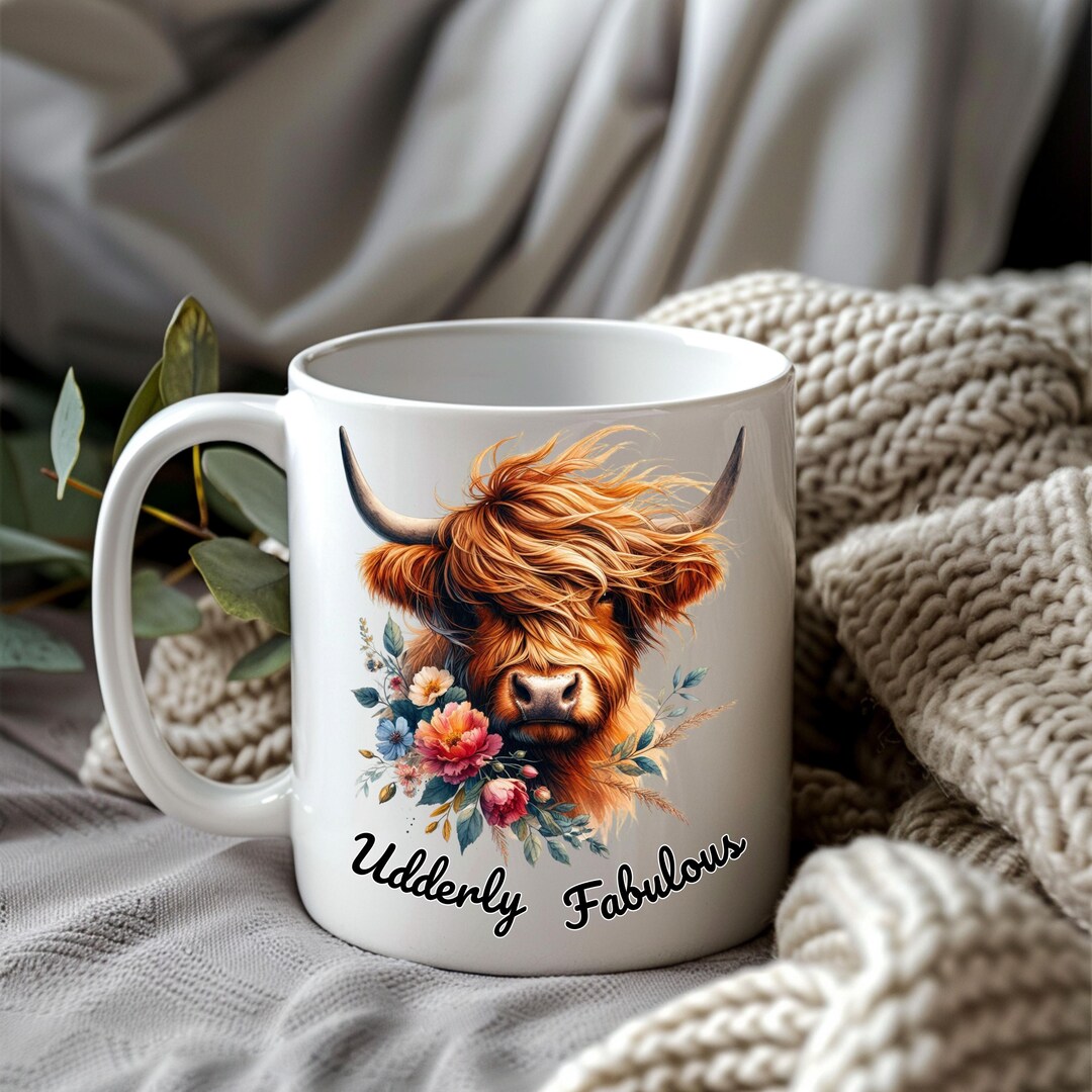 Cow Mugs Holstein | Farmhouse Coffee Cup | Funny Highland Cow Mug ...