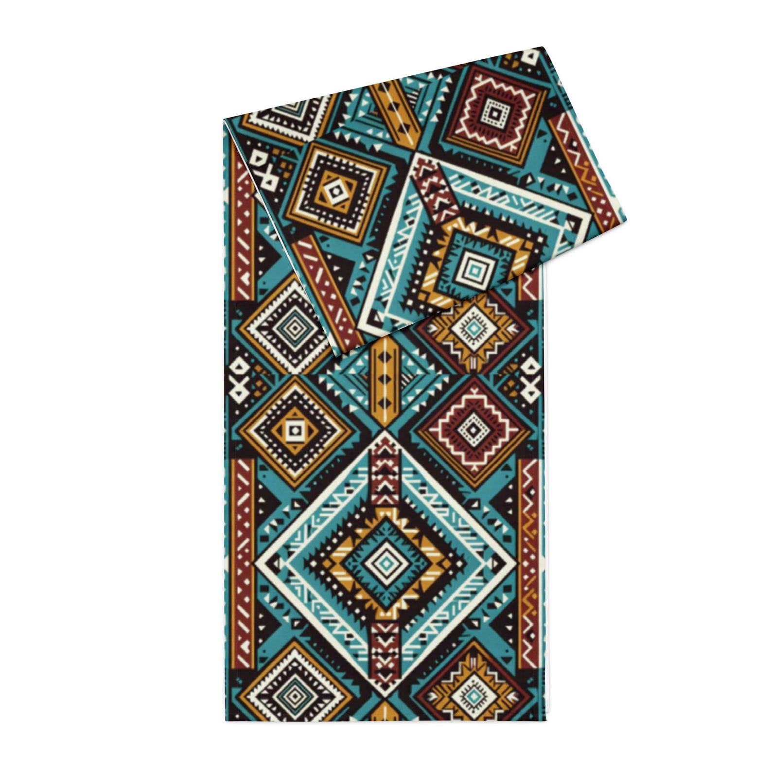 African Print Table Runner: Ndebele Geometric Boho Decor - Etsy