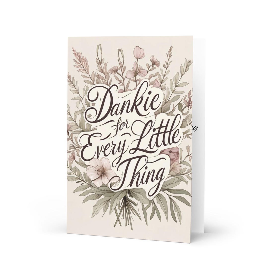 Greeting Card “dankie for Every Little Thing” – Afrikaans Thank You ...