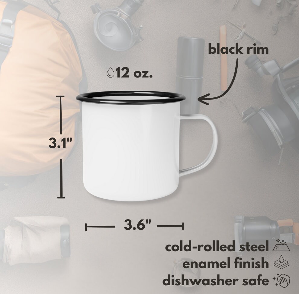 Personalized Retro Parks Enamel Camp Cup - Sturdy Camper's Coffee Mug ...