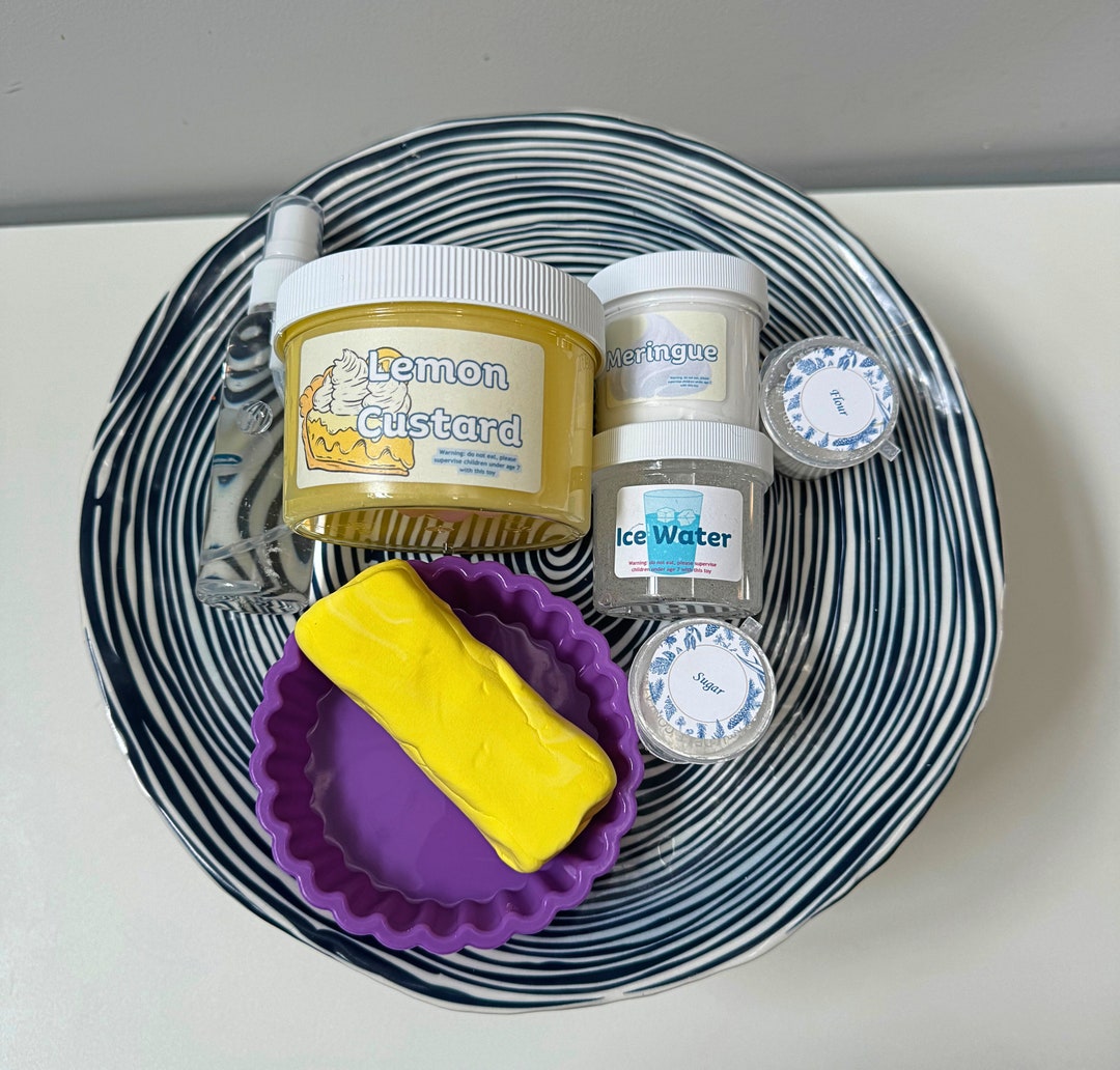 DIY Lemon Meringue Pie Slime Kit - End Texture Snow Butter Slime ...