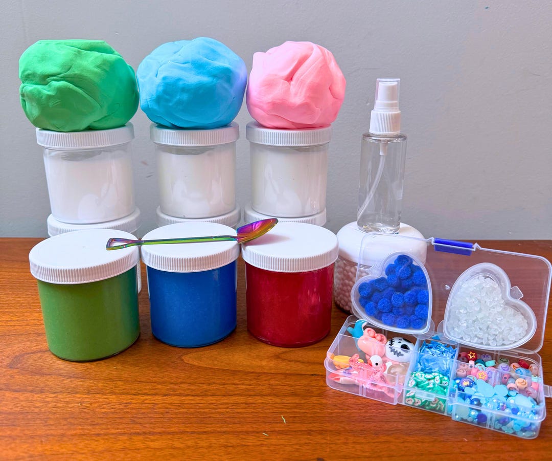 Ultimate Slime Lab: Custom DIY Slime Making Kit With 6 Colorful Slimes ...