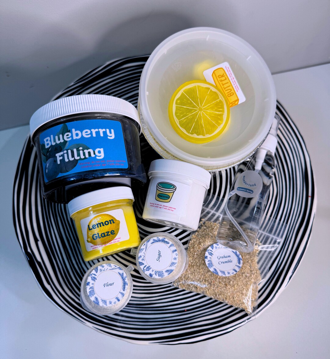 DIY Blueberry Pie Slime Baking Kit With Pompoms, Clay, and Sand ...