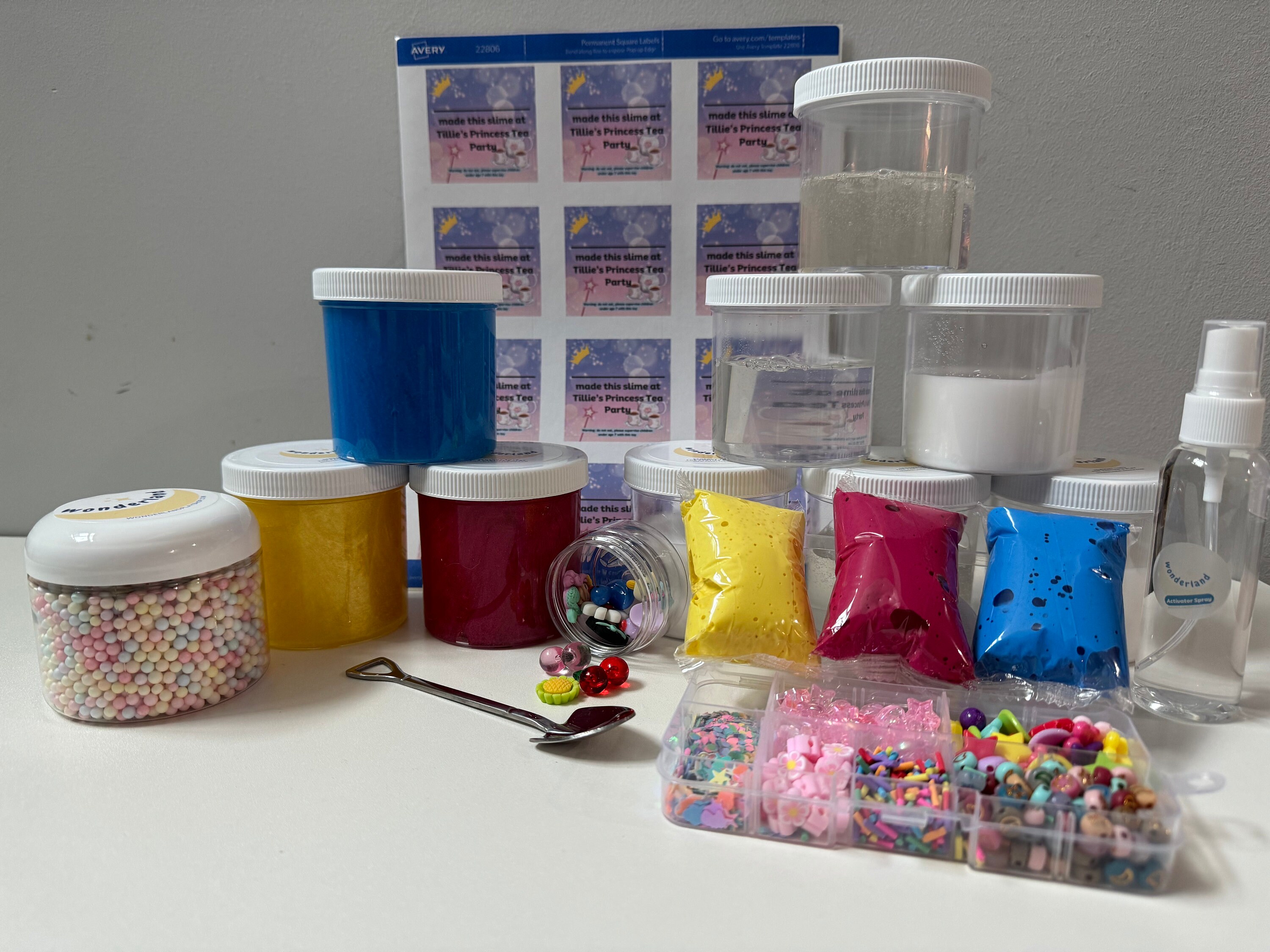 Slime Making Party Kit 6oz DIY Slimes for 6-30 People Play Kit, Custom ...