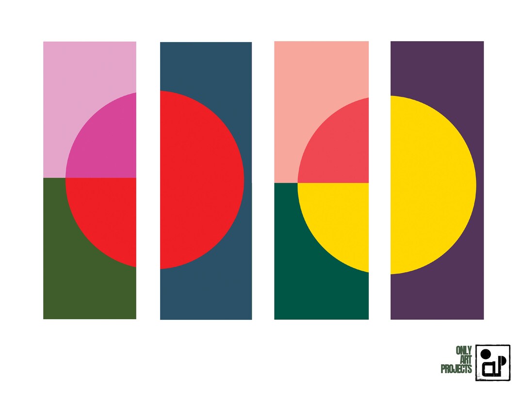 Set of 4 Half Circle Printable Bookmarks Jewel Tones, 2x6, Instant ...
