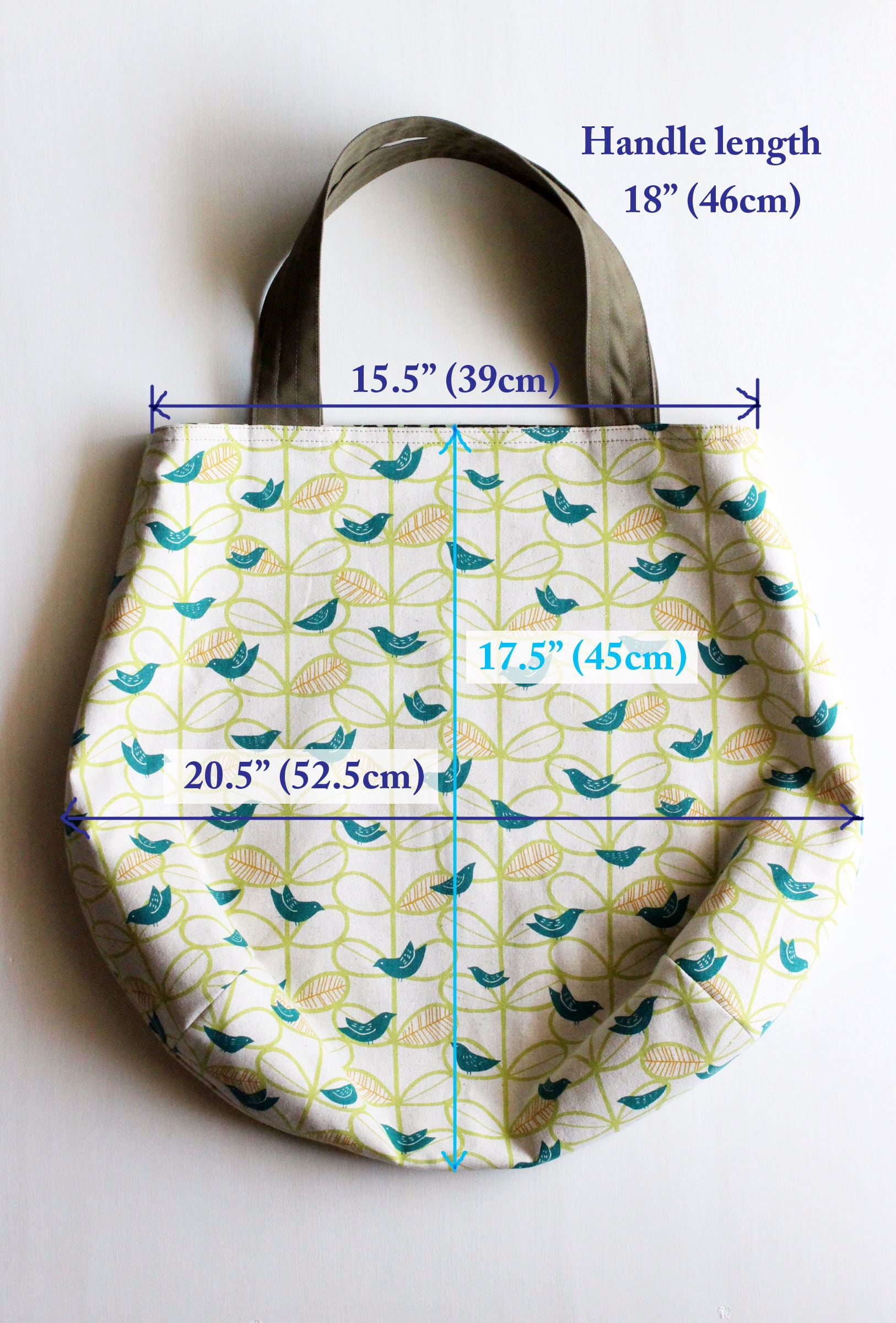 Reversible Tote Bag, Japanese Fabric, Floral Print Black, Handmade ...