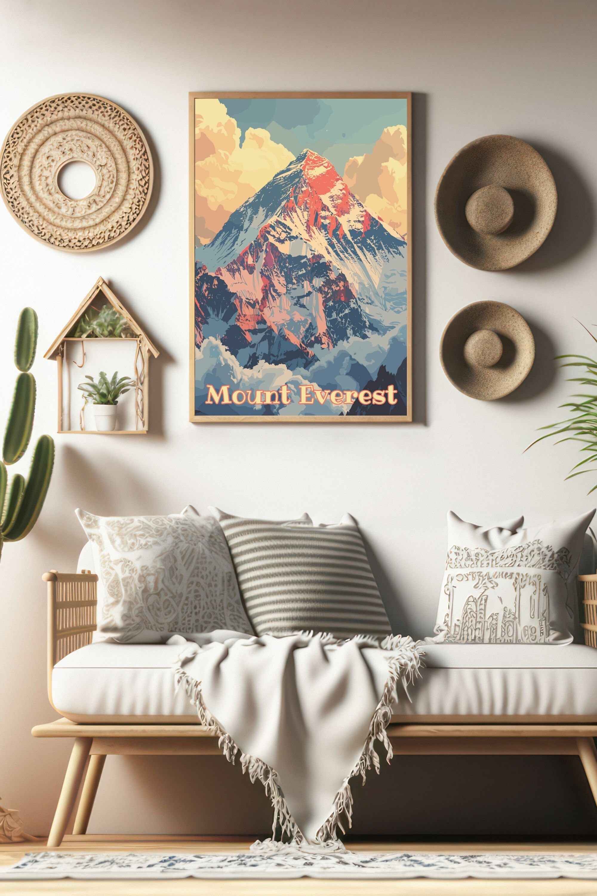 Mt Everest, Mountain Poster, Everest Poster, Mount Everest Poster ...