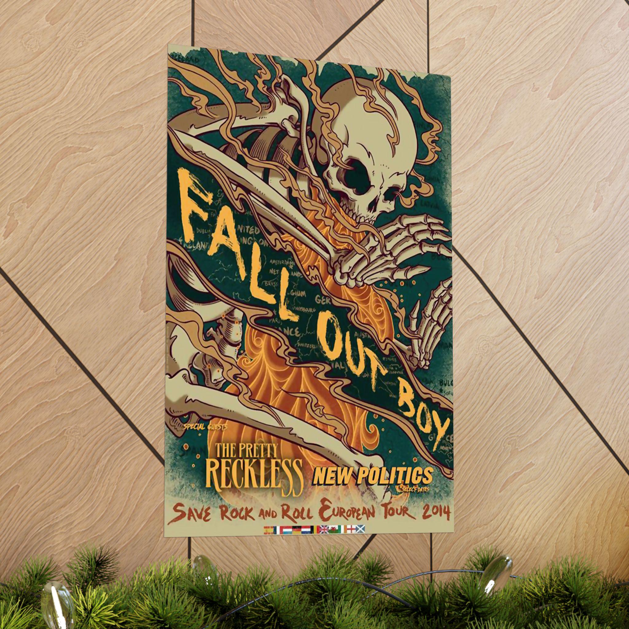 Fall Out Boy Save Rock and Roll Tour Music Poster Vintage Punk Rock ...