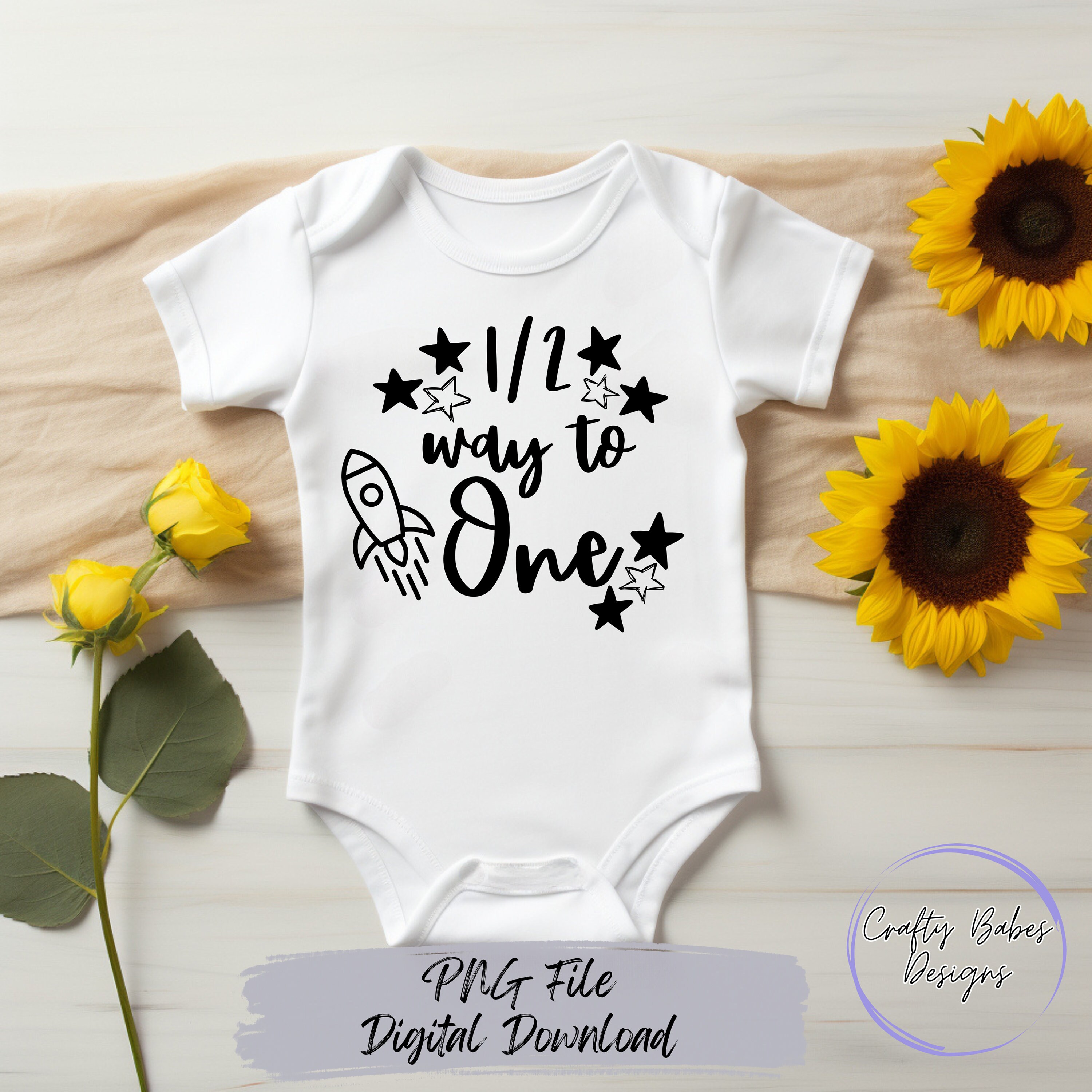 Halfway to One Png Digital File Half Birthday Celebration Birthday ...