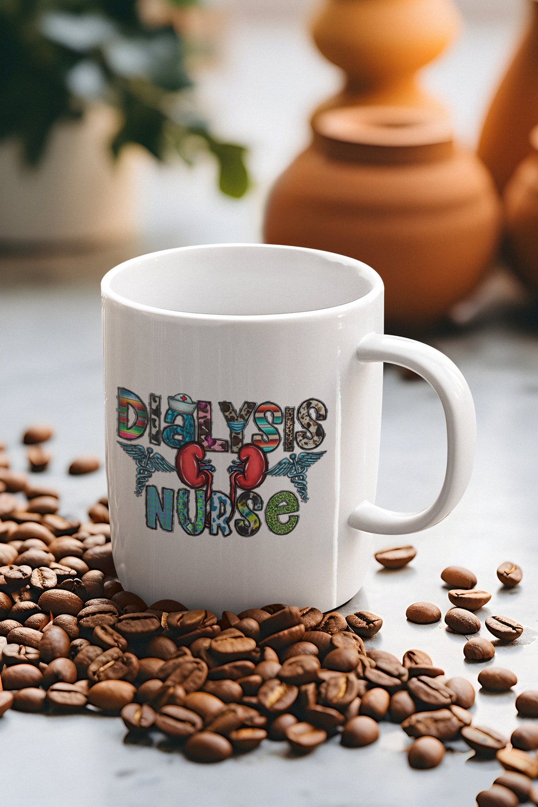 Dialysis Nurse Mug,kidneys and Ureters Mug,medical Renal Design,renal ...