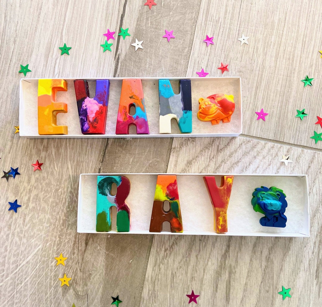 Custom Crayon Names, Birthday Gifts for Kids, Custom Letter Crayons ...
