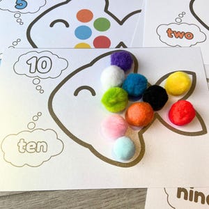 Color Matching Activity, Counting Game for Preschooler, Color ...