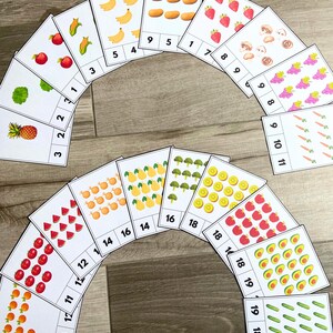Printable Number Flash Cards 1-20 and Count and Clip Cards Bundle, Skip ...