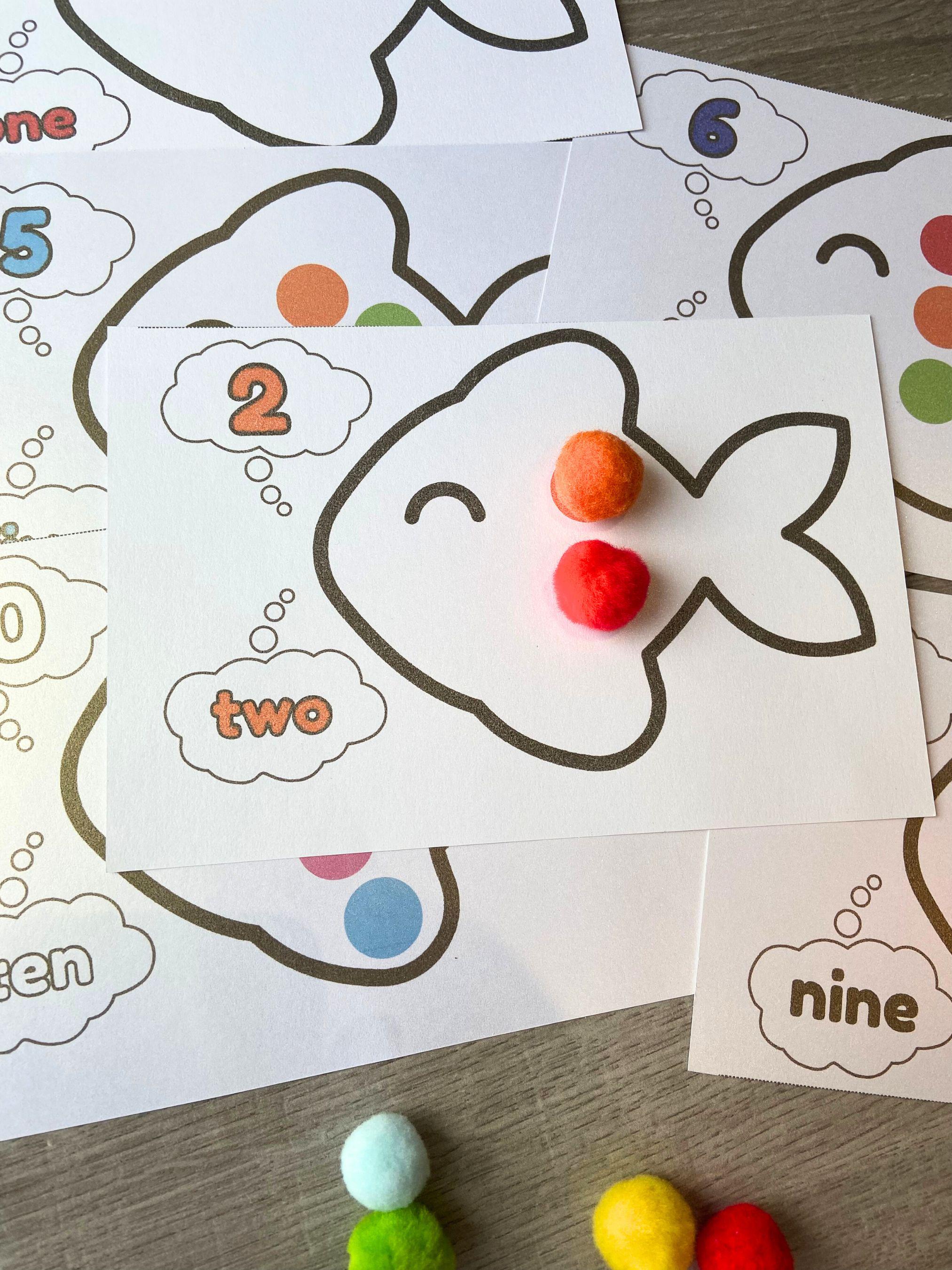 Color Matching Activity, Counting Game for Preschooler, Color ...