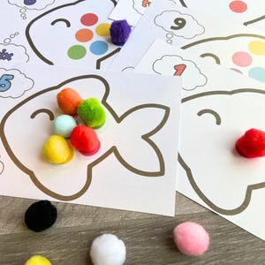 Color Matching Activity, Counting Game for Preschooler, Color ...