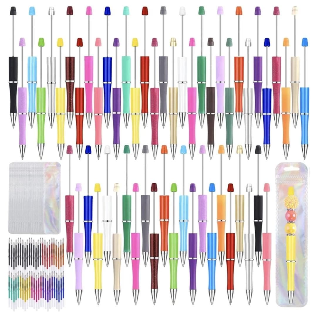 Beading Pen Plastic 20 Count, Variety of Colors. Includes 20 Black Ink ...