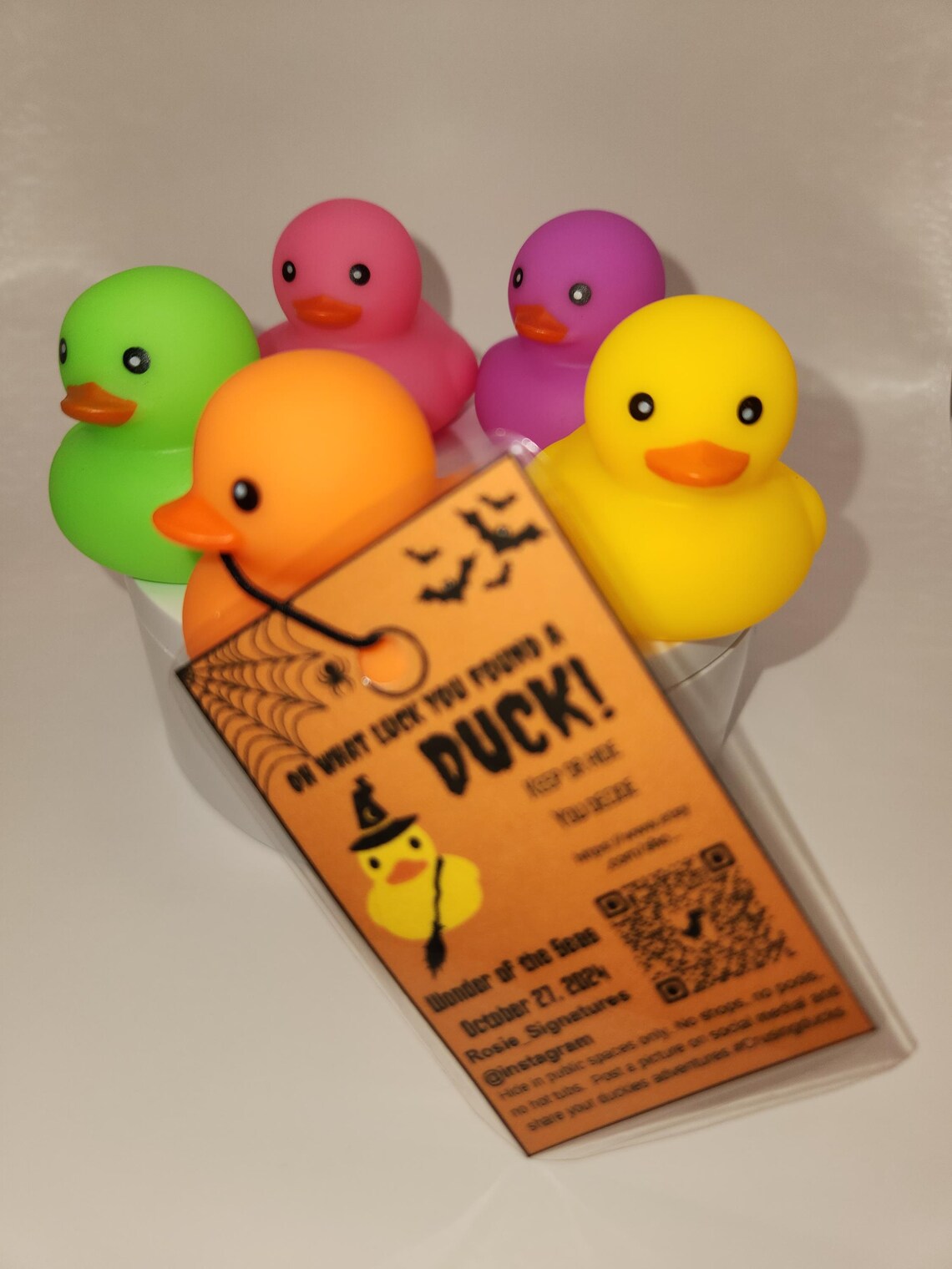 Halloween Duck Tags personalized - Etsy