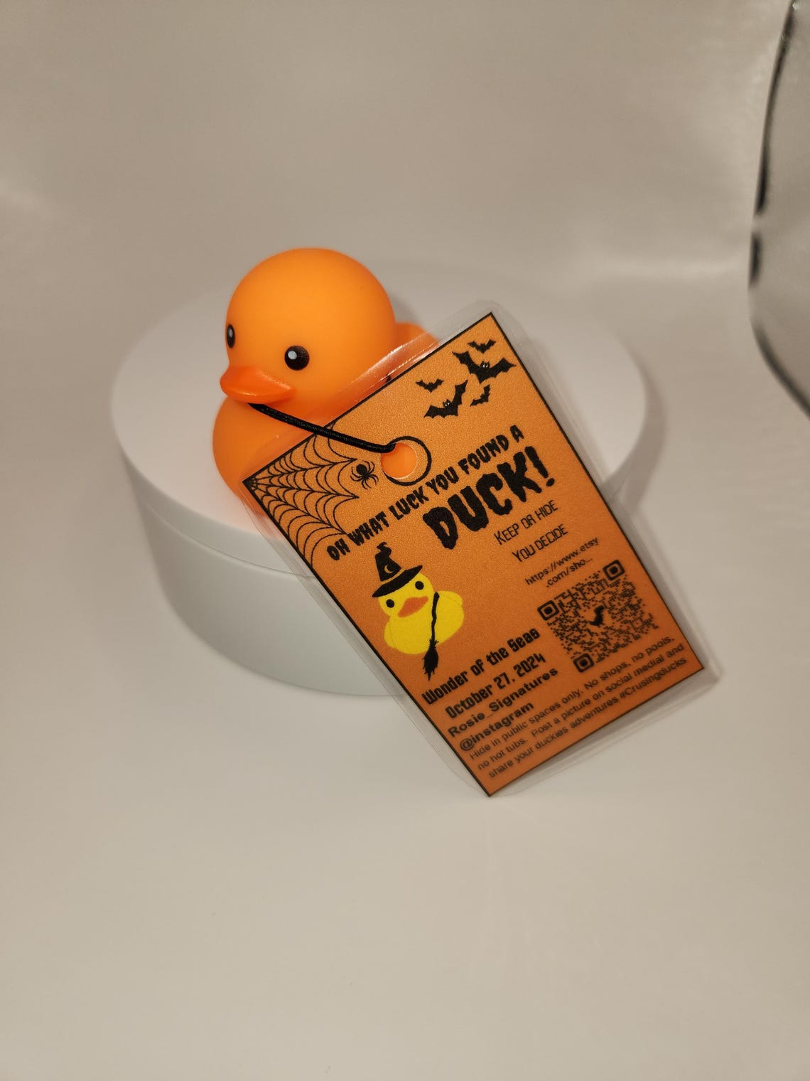 Halloween Duck Tags personalized - Etsy